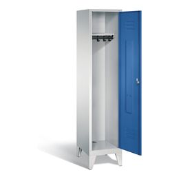 C+P Garderobenschrank Classic, H1850xB420xT500mm, Front Enzianblau, Korpus Lichtgrau (8010-12) ; C + P M&ouml;belsysteme (8010-12|S10002)