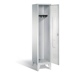 C+P Garderobenschrank Classic, H1850xB420xT500mm, Front Lichtgrau, Korpus Lichtgrau (8010-12) ; C + P M&ouml;belsysteme (8010-12|S10001)