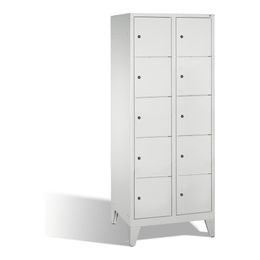 C+P F&auml;cherschrank Classic auf F&uuml;&szlig;en, 10 F&auml;cher, H1850xB810xT500mm Front Lichtgrau Korpus Lichtgrau ; C + P M&ouml;belsysteme (8010-225|S10002)