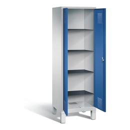 C+P W&auml;sche-Spind Evolo, H1850xB610xT500mm, Front Enzianblau, Korpus Lichtgrau (48212-20b) ; C + P M&ouml;belsysteme (48212-20b|S10062)