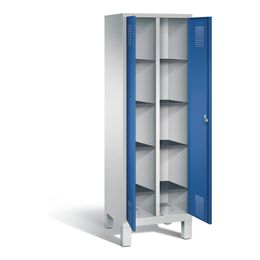 C+P W&auml;sche-Spind Evolo, H1850xB610xT500mm, Front Enzianblau, Korpus Lichtgrau (48012-20B) ; C + P M&ouml;belsysteme (48012-20B|S10012)