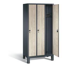 C+P Garderobenschrank Evolo, H1850xB900xT500mm, Front Dekor Sen-Esche, Korpus Anthrazitgrau (48010-30) ; C + P M&ouml;belsysteme (48010-30|S10822)