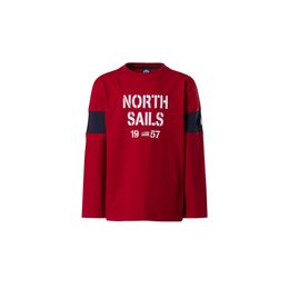 North Sails Shirt Jungen Gr&ouml;&szlig;e 110/116 dunkelrot / schwarz