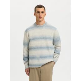 Selected Pullover Herren Gr&ouml;&szlig;e XXL taubenblau / wollwei&szlig;