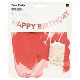Rico Design Girlande Happy Birthday, Rot , 5m