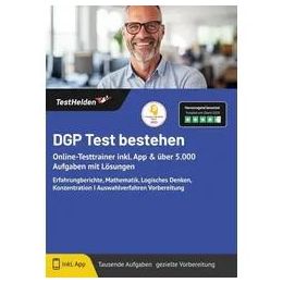 DGP Test bestehen: Online-Testtrainer inkl. App & &uuml;ber 5.000 Aufgaben mit L&ouml;sung