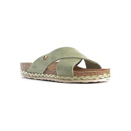 BAYTON Leder-Pantoletten "Burgos" in Khaki - 62% | Gr&ouml;&szlig;e 37 | Damen-pantoletten