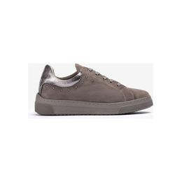 Unisa Leder-Sneakers "Ficher" in Grau - 60% | Gr&ouml;&szlig;e 37 | Damen-sneakers