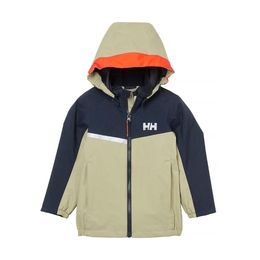 Helly Hansen Regenjacke "Shelter" in Beige/ Dunkelblau - 56% | Gr&ouml;&szlig;e 122 | Kinder-outdoor-jacken