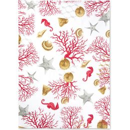 Trendy Kitchen by EXC&Eacute;LSA Geschirrtuch "Coral" in Bunt - (L)70 x (B)50 cm - 37% | Tischwaesche