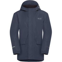 Jack Wolfskin Regenjacke "Canvey" in Dunkelblau - 44% | Gr&ouml;&szlig;e 152 | Kinder-outdoor-jacken