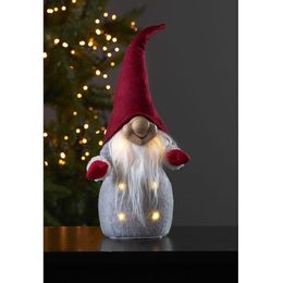 STAR TRADING LED-Dekofigur "Joylight" in Grau/ Rot - (H)40 x &Oslash; 12 cm - 22% | Dekofiguren