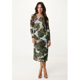 Mexx Kleid in Dunkelgr&uuml;n/ Hellblau - 53% | Gr&ouml;&szlig;e L | Damen-kleider