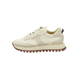 Gant Footwear Leder-Sneakers "Caffay" in Beige - 39% | Gr&ouml;&szlig;e 39 | Damen-sneakers