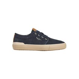 Pepe Jeans Footwear Leder-Sneakers "Ben Low" in Dunkelblau - 44% | Gr&ouml;&szlig;e 40 | Herrensneakers