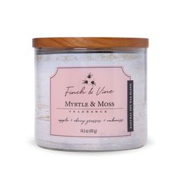 Colonial Candle Duftkerze "Myrtle & Moss" in Wei&szlig; - 411 g - 53% | Kerzen-vasen