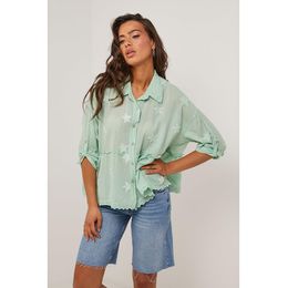 Le Monde du Lin Bluse in Mint - 78% | Gr&ouml;&szlig;e 38/40 | Damen-blusen