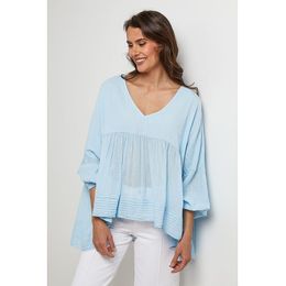 Lin Passion Bluse in Hellblau - 72% | Gr&ouml;&szlig;e 40/42 | Damen-blusen