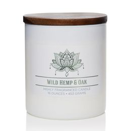 Colonial Candle Duftkerze "Wild Hemp & Oak" in Wei&szlig; - 453 g - 46% | Kerzen-vasen