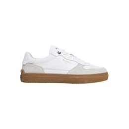 Pepe Jeans Footwear Leder-Sneakers "Camden One" in Wei&szlig; - 56% | Gr&ouml;&szlig;e 44 | Herrensneakers