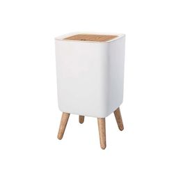 Kitchen Move Touch-M&uuml;lleimer "Malmo" in Wei&szlig;/ Natur - 10 l - 65% | Muelleimer
