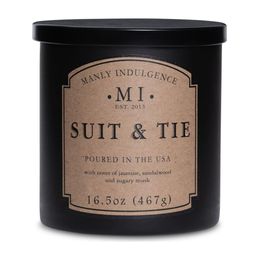 Colonial Candle Duftkerze "Suit & Tie" in Schwarz - 467 g - 53% | Kerzen-vasen