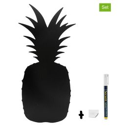 Securit 2tlg. Set: Wandtafel "Pineapple" und Kreidemarker - (B)23,6 x (H)49,3 x (T)1 cm - 30% | Wanddekoration
