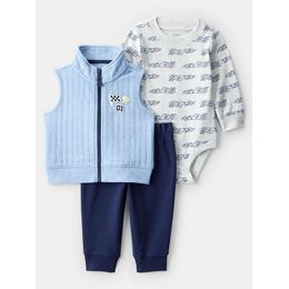 Carter's carter's 3tlg. Outfit in Hellblau/ Dunkelblau - 51% | Gr&ouml;&szlig;e 74 | Babyjacken