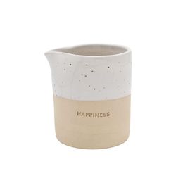 Eulenschnitt K&auml;nnchen "Happiness" in Wei&szlig;/ Beige - 250 ml - 27% | Gedeckter-tisch