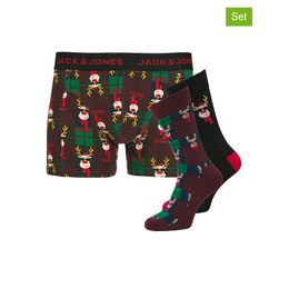 Jack & Jones Jack & Jones 3tlg. Geschenkset: Boxershorts & Socken in Bunt - 52% | Gr&ouml;&szlig;e XL | Herren-waesche