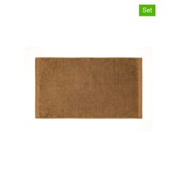 HNL 2er-Set: Handt&uuml;cher "Premium" in Cognac - 33% | Gr&ouml;&szlig;e 50x100 cm | Badtextilien
