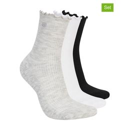 Skechers 6er-Set: Socken in Wei&szlig;/ Grau/ Schwarz - 58% | Gr&ouml;&szlig;e 31-34 | Kinder-socken-strumpfhosen