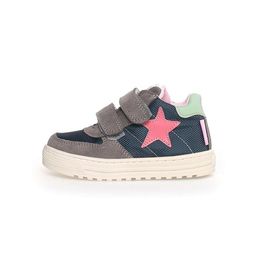 Naturino Leder-Sneakers "Hess" in Grau/ Dunkelblau/ Rosa - 62% | Gr&ouml;&szlig;e 33 | Kindersneakers