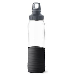 Emsa Trinkflasche "Drink2Go - Glas" in Schwarz - 700 ml - 16% | Damen-outdoor-ausruestung