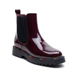 Foreverfolie Chelsea-Boots in Bordeaux - 65% | Gr&ouml;&szlig;e 36 | Stiefeletten