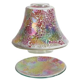 Woodbridge Kerzen-Lampenschirm "Rainbow Crackle" in Bunt - (H)16 x &Oslash; 16 cm - 49% | Kerzen-vasen