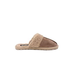 billowy Leder-Hausschuhe in Beige - 73% | Gr&ouml;&szlig;e 39 | Damen-pantoletten