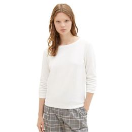 Tom Tailor Denim Sweatshirt in Wei&szlig; - 52% | Gr&ouml;&szlig;e XL | Damen-sweatshirts-jacken