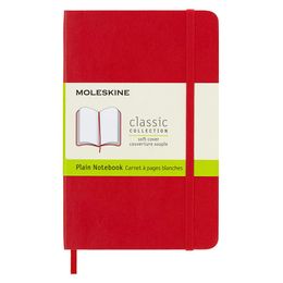 Moleskine Blanko Notizbuch in Rot - (B)9 x (H)14 cm - 44% | Buero-schulbedarf