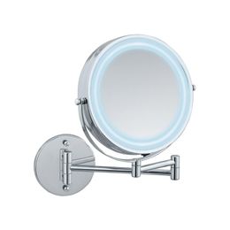Wenko LED-Kosmetikspiegel "Power-Loc" in Silber - &Oslash; 17,5 cm - 32% | Spiegel