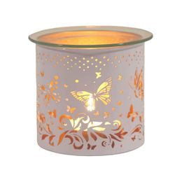 Woodbridge Duftlampe "Butterfly" in Wei&szlig;/ Gold - (H)10,5 x &Oslash; 10,5 cm - 34% | Kerzen-vasen