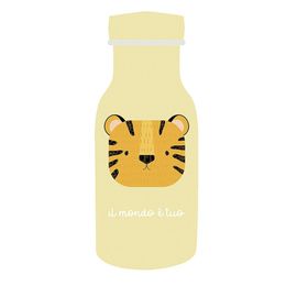 Villa d ́Este Isolierflasche "Tiger" in Gelb/ Hellbraun - 420 ml - 44% | Kinder-austruestung-accessoires