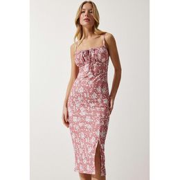 Happiness Istanbul Kleid in Rosa/ Creme - 29% | Gr&ouml;&szlig;e 40 | Damen-kleider