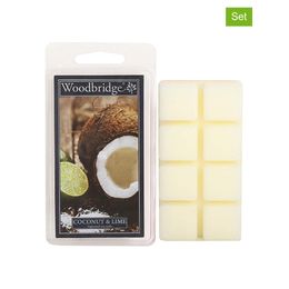 Woodbridge 2er-Set: Duftwachs "Coconut & Lime" in Creme - 2x 68 g - 38% | Kerzen-vasen