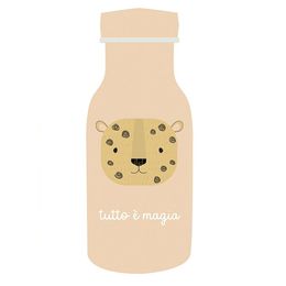 Villa d ́Este Isolierflasche "Leopard" in Rosa/ Gelb - 420 ml - 44% | Kinder-austruestung-accessoires