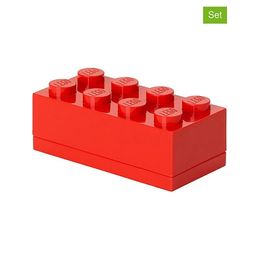Lego 3er-Set: Aufbewahrungsboxen "Mini 8" in Rot - (B)9,2 x (H)4,3 x (T)4,6 cm - 37% | Kisten-koerbe