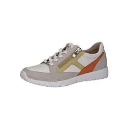 Caprice Leder-Sneakers in Grau/ Gelb - 57% | Gr&ouml;&szlig;e 39 | Damen-sneakers