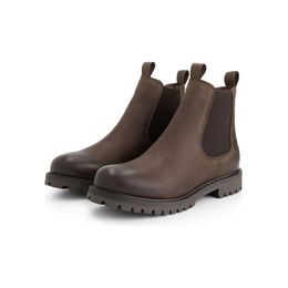 TRAVELIN' Leder-Chelsea-Boots in Braun - 57% | Gr&ouml;&szlig;e 42 | Herrenstiefel