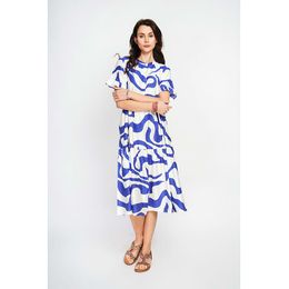 Le Jardin du Lin Kleid in Wei&szlig;/ Blau - 60% | Gr&ouml;&szlig;e 40 | Damen-kleider
