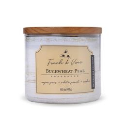 Colonial Candle Duftkerze "Buckwheat Pear" in Wei&szlig; - 411 g - 49% | Kerzen-vasen
